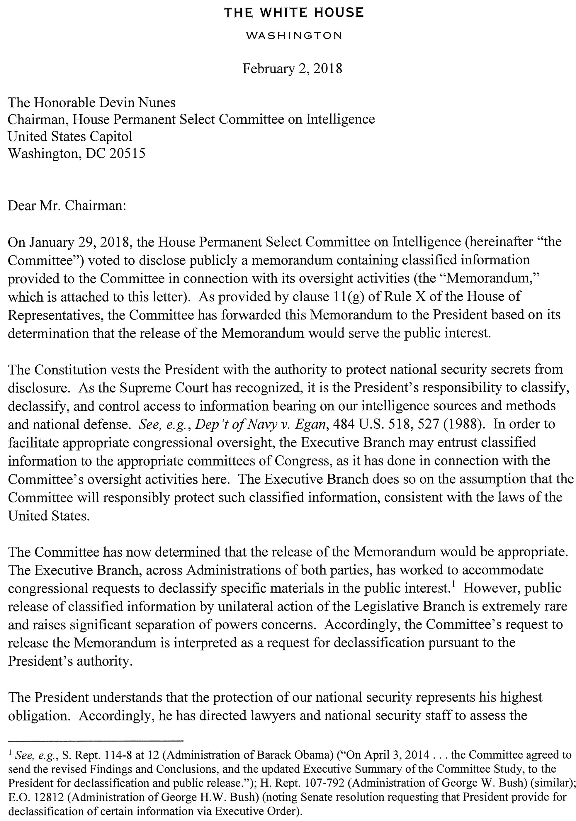 Read the Controversial Memo Released by the GOP | Recent News ...